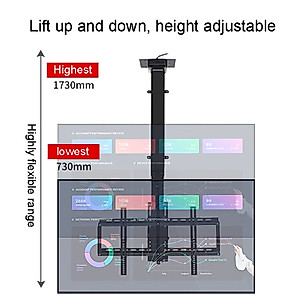 RAJYQODIS Motorized Tv Mount, Tv Motorized Lift with Remote Control and Memory Setting, Vertical and Ceiling Installation Methods, Fits 26-70inch TVs