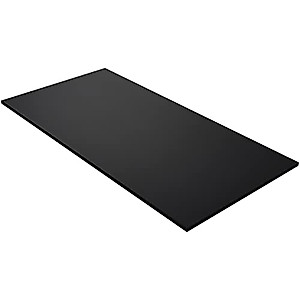 Kaboon 55x28 in Black Table Top, Solid One-Piece Wood Desktop, Universal Wood Countertop, Reversible Laminate Top, Double Desks, Laundry Folding Table, L-Desk,27.5" D x 55" W