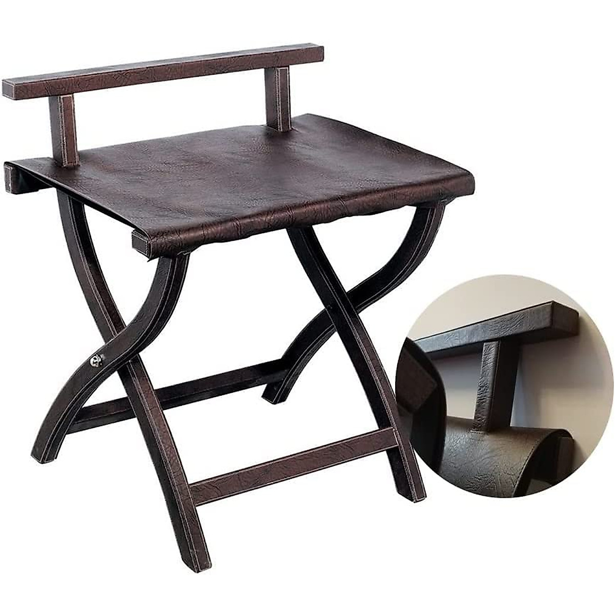 WFYW Luggage Rack for Hotel, Guest Room Suitcase Stand Hotel Luggage Rack, Household Hanger, Leather Space Saving and Foldable