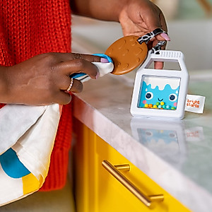 Bright Starts Cookies & Teethe 2-in-1 Rattle and Teether Activity Toy, Soothe Sore Gums, Entertain Baby with Rattle Toy, Unisex, 3 Months+