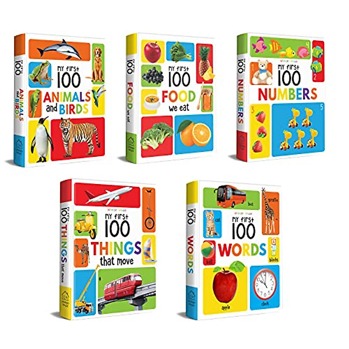 My First 100 Library: Boxset of 5 Early Learning Board Books