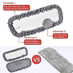 Spray Mop for Floor Cleaning, Domi-patrol Microfiber Floor Mop Dry Wet Mop Spray with 3 Washable Mop Pads & 635ML Refillable Bottle, Dust Cleaning Mop for Hardwood Laminate Tile Floors, Gray