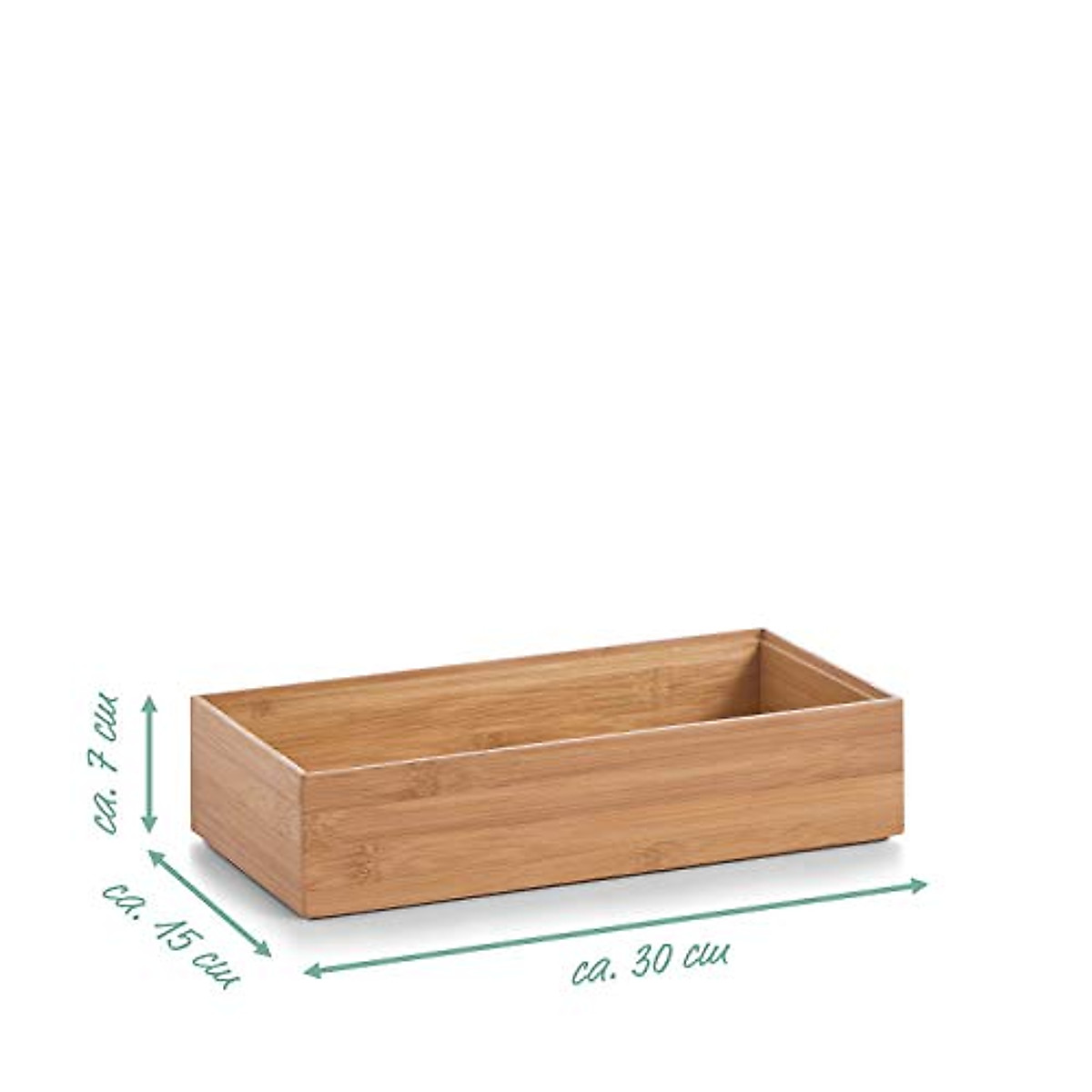 Zeller Storage Box Bamboo , Multi-Colour 30 x 15 x 7 cm 13333