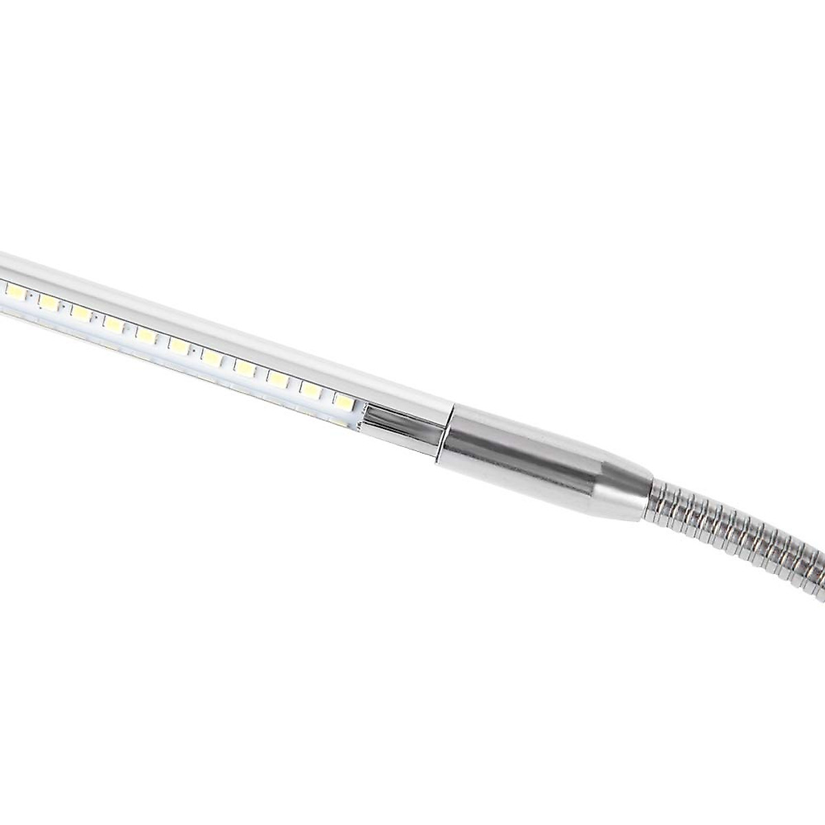 Salmue LED Desk Lamp with Clamp, USB Adjustable Direction and Brightness Clip Eye-Caring Table Lamps for Reading, Study, Tattoo Light,Beauty Manicure, White, 10W