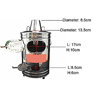 QQXX Stainless Steel Burn Barrel, Incinerator Cage with Chimney, Garden Burn Incinerator Bin with Fire Hook for Paper Leaf Trash Backyard Bonfire (34x34x61cm(13.4x13.4x24inch), A)
