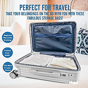 [ 30 COUNT ] Extra Large Reclosable Bags, 5 Gallon Jumbo Size 18" x 24" Strong Clear Big Storage Bags -2 MILL THICK -For Food Prep, Moving, Travel, & Organization