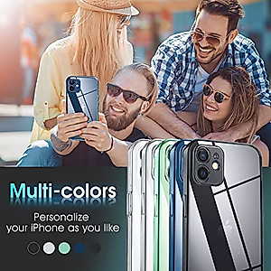 Supdeal Crystal Clear Case for iPhone 12 Mini, [Not Yellowing] [Camera Protection] [Military Grade Drop Tested] Transparent Shockproof Protective Phone Case Soft Silicone Slim Cover, 5.4 inch, Blue