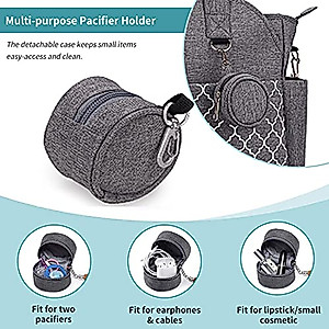 Diaper Bag Tote with Changing Station Upgrade Multi-Function Baby Bag with Adjustable Shoulder Strap Insulated Pockets (Gray)