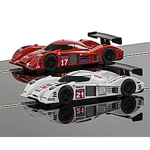 Scalextric C1368T 24 Hr Le Mans Sports Cars Slot Car Analog 1:32 Race Track Set, Red/White/Black