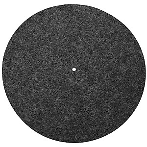 Turntable Platter Mat Slip Mat Anti-Vibration Pad Improves Sound & Performance for Record Players(Black)