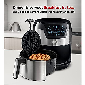 Gourmia GAFW598 2 in 1 - 5-Quart Digital Air Fryer + Waffle Maker