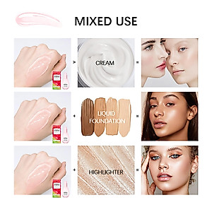 Watermelon Niacinamide Highlighting Serum - Illuminating Makeup Primer & Facial Serum with Hyaluronic Acid - Moisturizing, Lightweight & Priming for Glowing Skin Care (75ml)