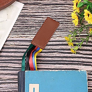 6Pcs Bible Ribbon Bookmark Multi Ribbon Page Marker Leatherette Bookmark Artificial Leather Bookmark with Colorful Ribbons for Books
