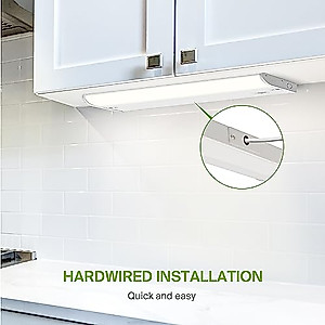ASD LED Under Cabinet Lighting, 32 inch 16W 1057 LM, Dimmable Hardwired Under Cabinet Lights for Kitchen, 3000K Soft/4000K Cool/5000K Daylight, Under Counter Light Fixtures, ETL Energy Star, White