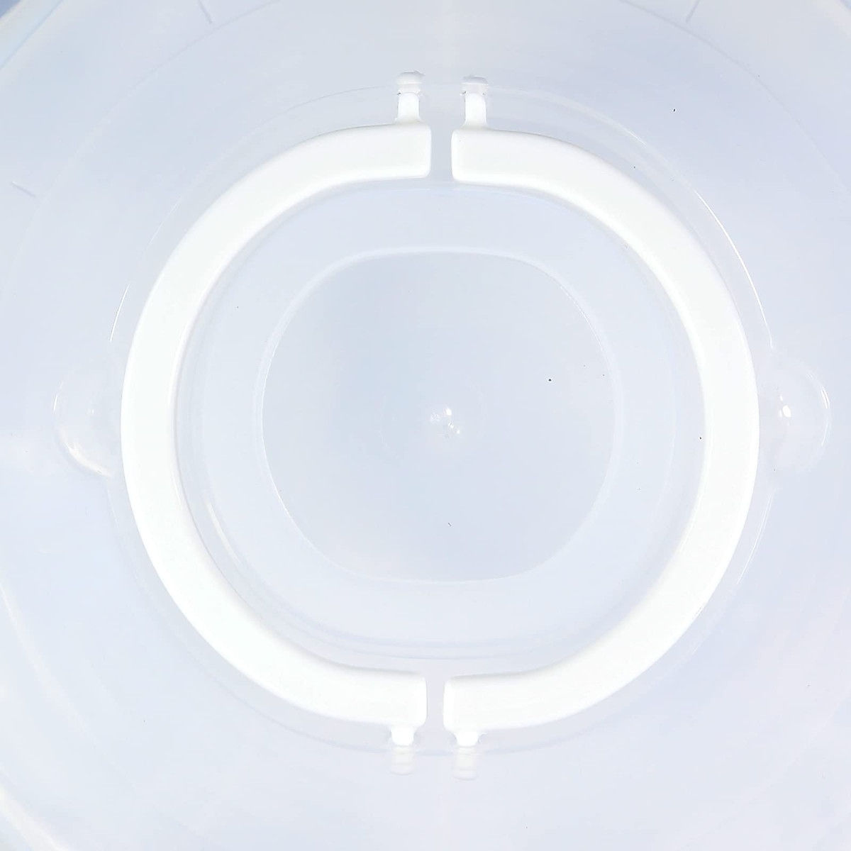 ATRDTO 12inch Portable Pie Carrier with Lid and Cupcake Muffin Tart Cookie Keeper Food, for Wedding Party Baby Shower Party Christmas (White)