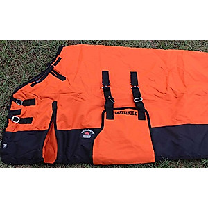 CHALLENGER 78" 1200D Turnout Waterproof Horse Winter Blanket Heavy Weight Belly Band 522B
