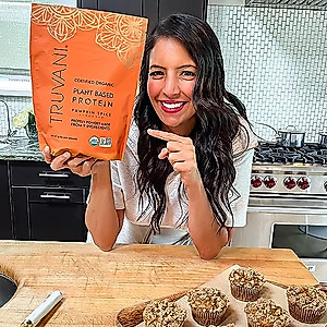 Truvani Vegan Pea Protein Powder | Pumpkin Spice | 20g Organic Plant Based Protein | 20 Servings | Keto | Gluten & Dairy Free | Low Carb | No Added Sugar