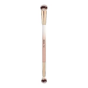 FLOWER BEAUTY Makeup Brushes | Dual Ended Eyeshadow Brush For Even & Precise Blending | Soft Washable Synthetic Fibers |1 Piece