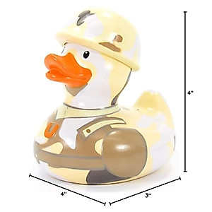 GI (Military) Rubber Duck by Bud Ducks | Elegant Gift Packaging - "Hut!,Hut!,Hut!" | Child Safe | Collectable