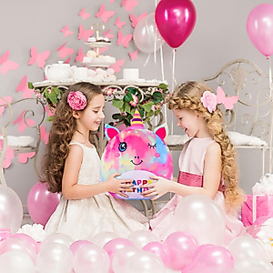 Vpkefla 15'' Unicorn Stuffed Animals Plush Pillow Soft Fluffy Stuffies Doll Gifts for Kids Toddlers Home Room Christmas Decorations Birthday Gift for Girls Kids (Unicorn)