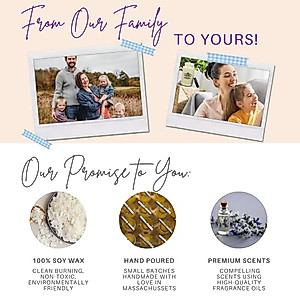 Nika's Home Vanilla Lavender Soy Candle 12oz Mason Jar Non-Toxic White Soy Candle-Hand Poured Handmade, Long Burning 50-60 Hours Highly Scented All Natural, Clean Burning Candle Gift Décor