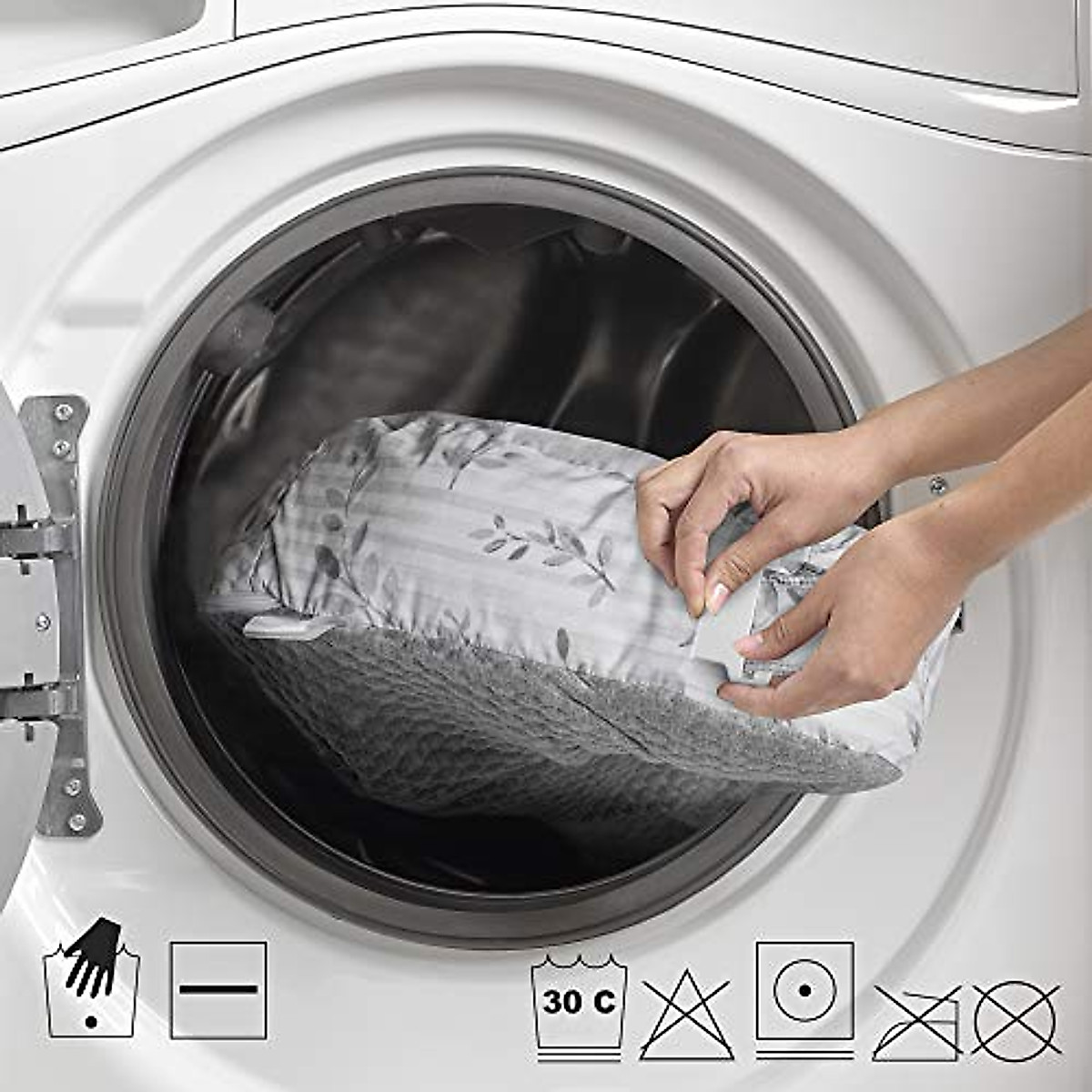 Boppy Nursing Pillow Best Latch, Gray Pennydot Leaf Stripe, Lactation Consultant Created, Firm Contoured and Plush Sides for Breastfeeding Options, Padded Belt, Plus Sized to Petite, Machine Washable