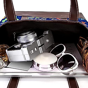 Women's Large Size Canvas Shoulder Bag Hobo Crossbody Handbag Casual Tote, Cartoon Sea Animal Octopus Sea Turtle Scallop