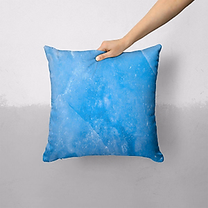 iiRov Blue Ice Surface - Custom Decorative Home Decor Indoor or Outdoor Throw Pillow Cover for Sofa, Bed or Couch Cushion (Pillow CASE Cover ONLY)