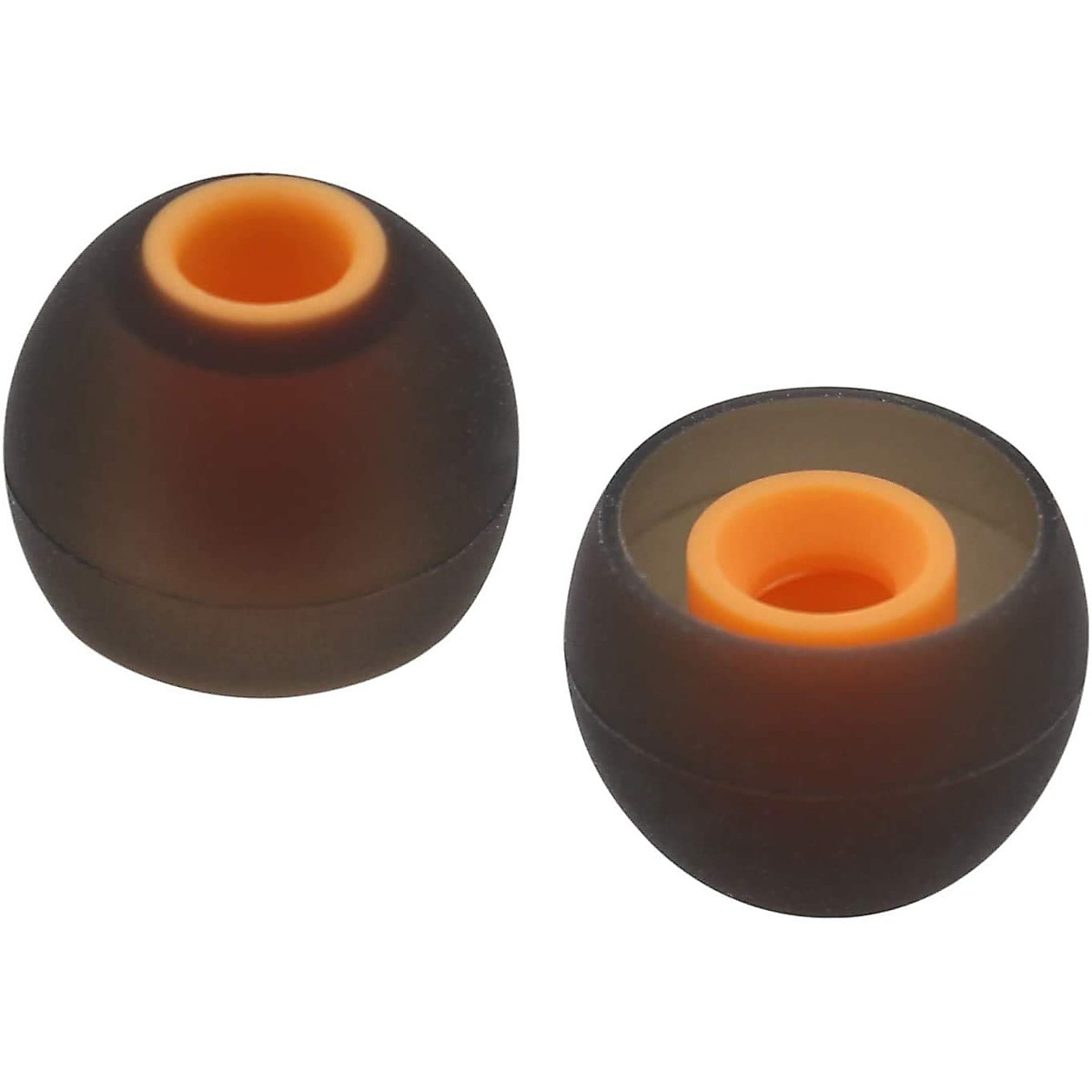 ALXCD Eartips Compatible with JBL Live 300 Tune 125TWS Headphones, 6 Pairs S/M/L Sizes Replacement Silicone Earbud Tips, Compatible with Tune 125TWS Live300，Black/Orange