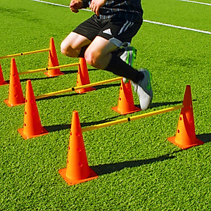 ASENVER Hurdle Ladder Triangle Marker Cone Pad Disk Hurdle Multifunctional Set