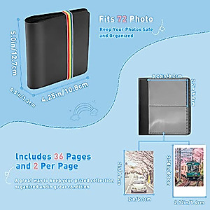 Yinke Case Album for Polaroid Go Instant Mini Camera (9035), Hard Organizer Portable Carry Travel Cover Storage Bag（Black）