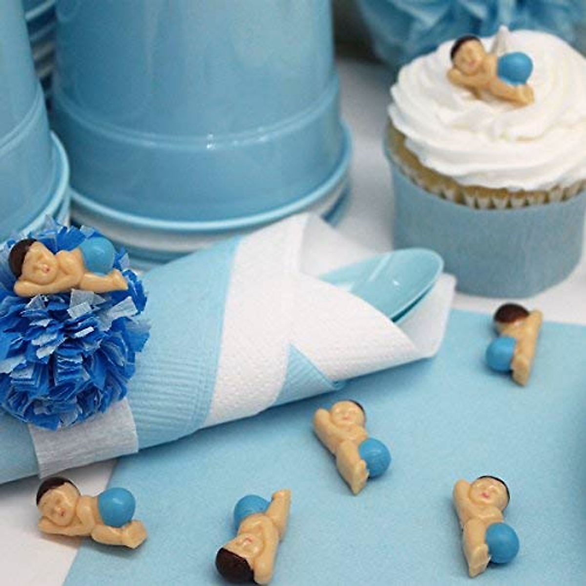 Unique Industries Sleeping Baby Boy Favors, 1", Blue, 12 pcs