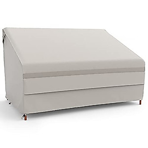 MR.COVER 3-Seater 600D Outdoor Sofa Cover, Ultimate Waterproof Patio Furniture Cover, Fit for Outdoor Couch Cover, 88W x 40D x 35H Inches, Strong & Sturdy, Beige