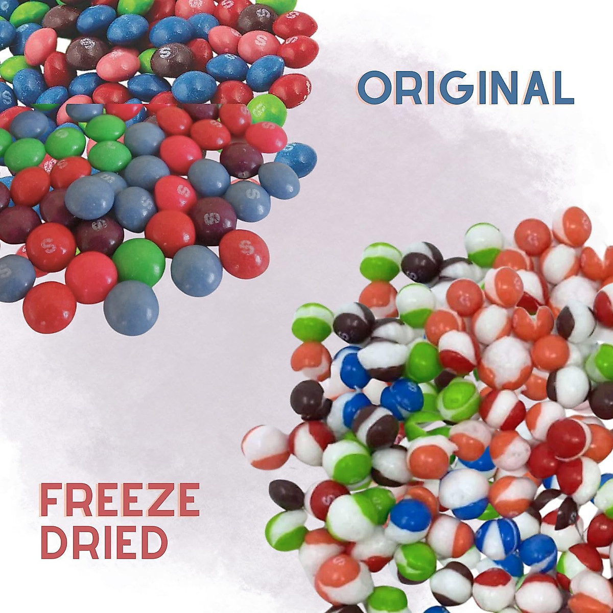 Freeze Dried Candy Wild Berry Rainbow Candy 1lb (16oz) - Ships In Box - Deliciously Crunchy, Intense Flavor, Lightweight Snack - Resealable Bag (Wild Berry 1lb)