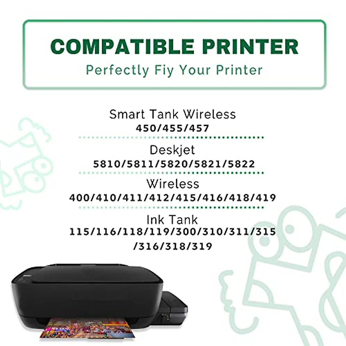 YATUNINK Remanufactured Printhead Replacement for HP M0H50A Print Head Cartridge for HP 5810 5820 GT5810 GT5820 Printhead Ink Tank 310 315 316 318 319 Wireless 410 412 415 418 419 Printer(1 Tri-color)