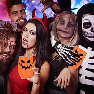 Modern Elegance Wine Tumbler with Lid Halloween Wine Glass – Cute Pumpkin Insulated Cup with Straw and Cleaning Brush – 12Oz Stainless Steel Tumblers Halloween Mug (Pumpkin - Orange)