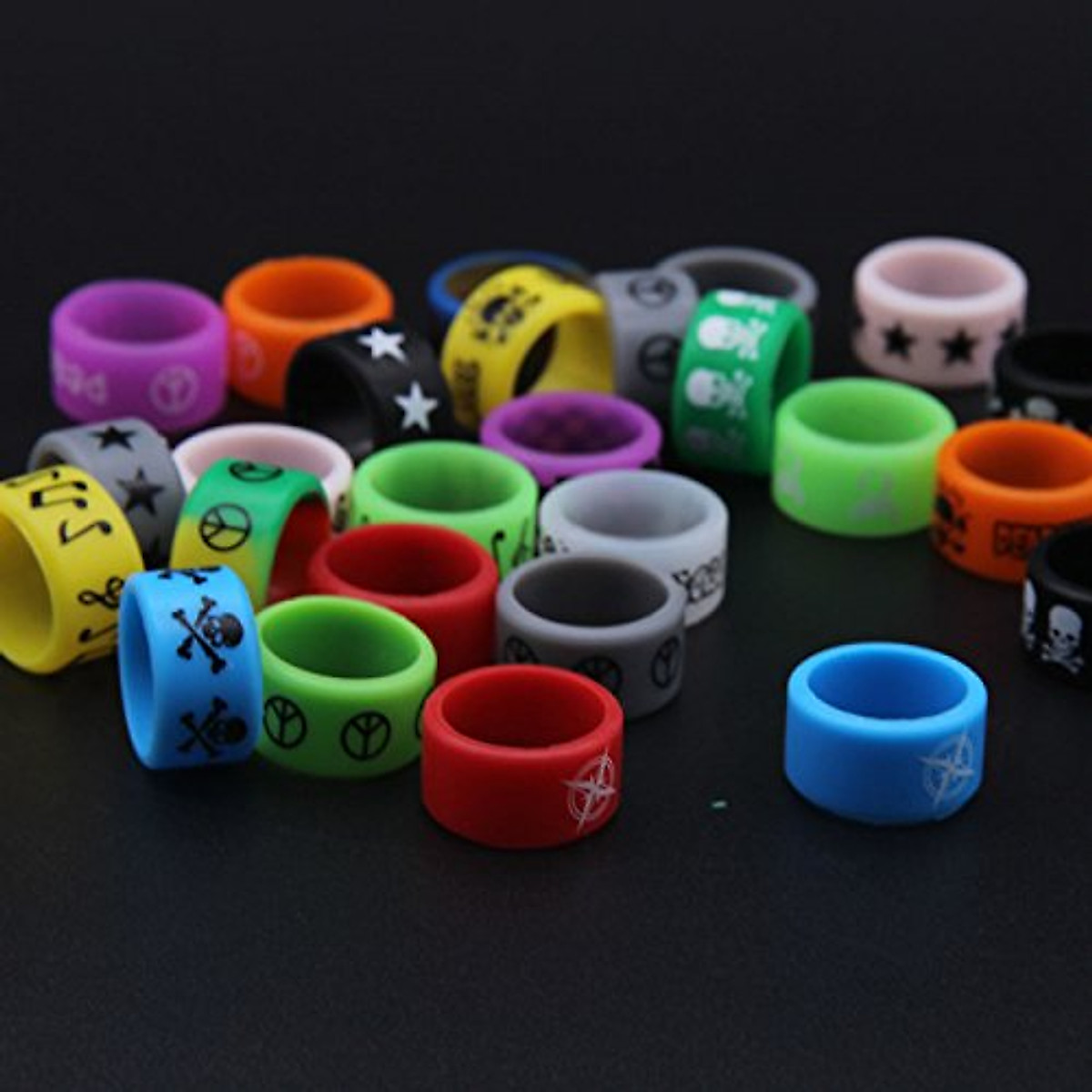 Silicone Bands - CENGLORY 10 Pieces Silicone Anti Skid Rings Rubber Bands -18mm Silicone Bands