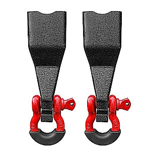 Ronghui Silverado Front Tow Hook Bracket Shackle Mount Kit Compatible with 2019-2020-2021-2022 Chevy Silverado 1500 | OEM Converts D-Ring Kit