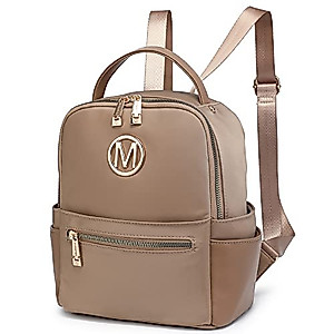 MKP Mini Backpack Purse for Girls Women Multi Pockets Water Resistant Small Fashion Rucksack Daypack College School Bag