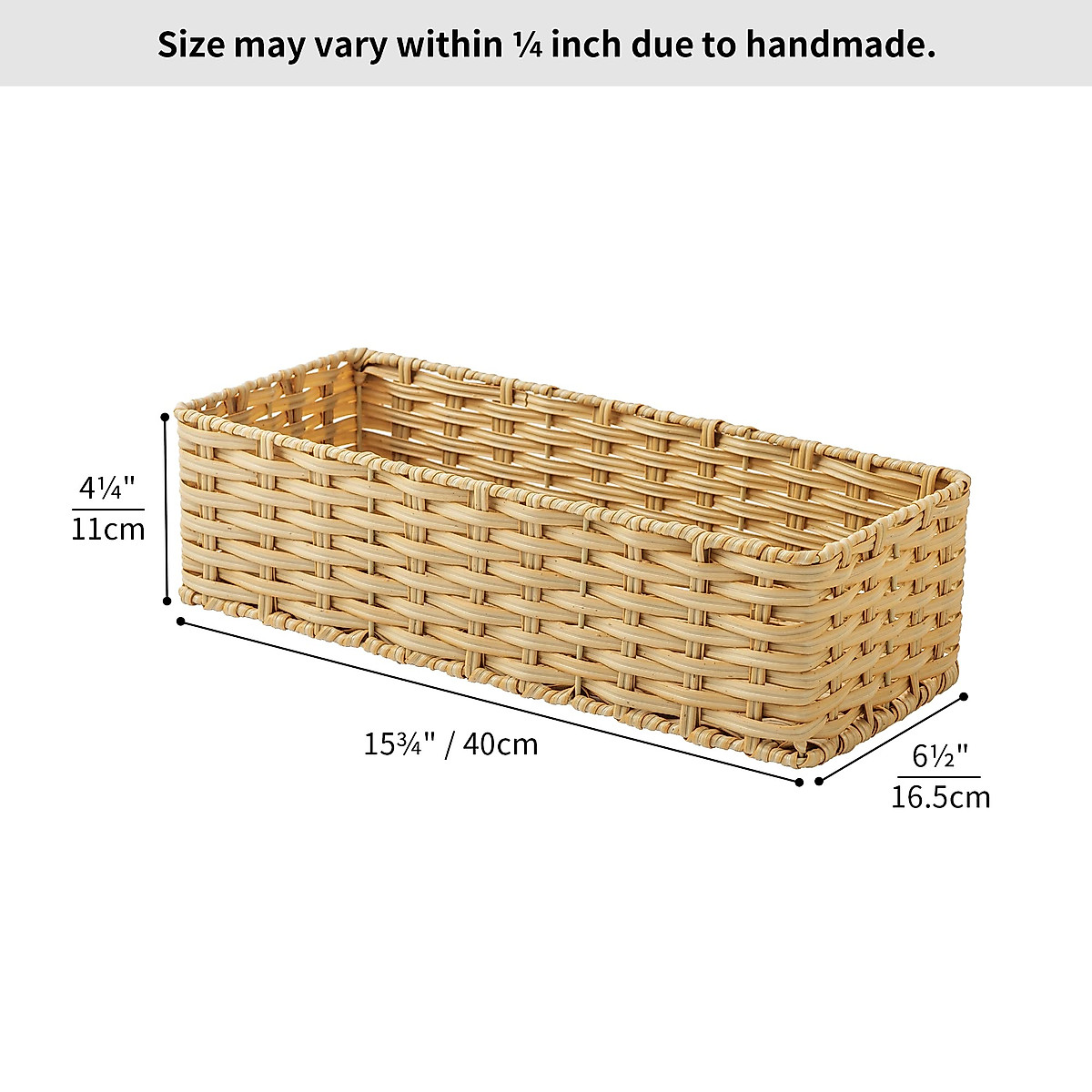 GRANNY SAYS Bundle of 2-Pack Wicker Storage Baskets & 2-Pack Wicker Baskets for Organizing