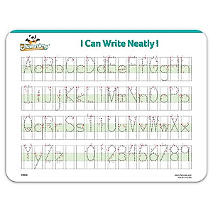 Channie’s Visual Dry Erase Neat Alphabet Hard Board for 1st, 2nd, 3rd Elementary School Students, Handwriting Practice,