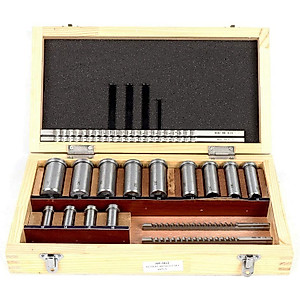 YIYIBYUS 22 Pcs Keyway Broach Kit Collared Bushing Shim Sets,Keyway Broach Sets Metric Size,Broaches, Bushings Shims Metalworking Tool