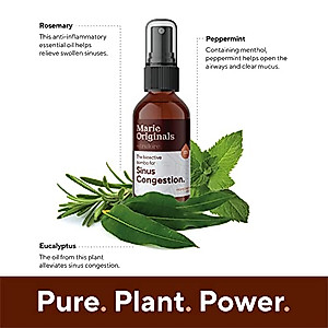 Breathe Blend Essential Oil Sinus Spray | Best Therapeutic Grade Essential Oils for Sleep, Stress, Congestion Relief | Peppermint, Eucalyptus, Rosemary, Clove, Olive, Cajeput, Mint | Aromatherapy Oils