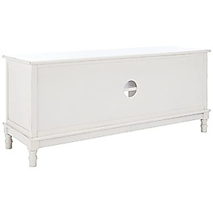 SAFAVIEH Home Collection Magnolia Distressed White 2-Door 2-Shelf Media Stand (up to 55-inch Flat Screen TV)