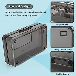 DANRONG Pencil Box, Large Capacity Pencil Case, Plastic Pencil Boxs for Kids Girls Boys Adults, Hard Crayon Box Storage with Snap-Tight Lid for School Office Supplies