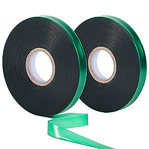 Prudiut 295 Ft ×2 Rolls (590 Ft) Plant Tape, 1/2" Stretch Garden Tape Sturdy Plant Ribbon Nursery Tree Tape Support for Indoor Outdoor Patio Plant, Tree, Vegetables, Branches