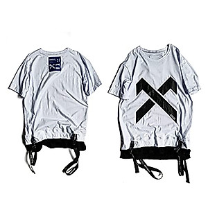 XYXIONGMAO Cyberpunk Shirt Techwear Shirts Streetwear Men Tactical Japanese Hip Hop Anime Mens Graphic Gothic (Black,XL)