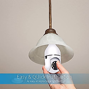 Qilmy Pan Tilt Security Camera, Full-HD 1080P Wireless Wi-Fi IP Camera, Home Surveillance CCTV Cameras with Motion Detection Alarm/Night Vision/Remote Viewing (Ful HD 1080P)