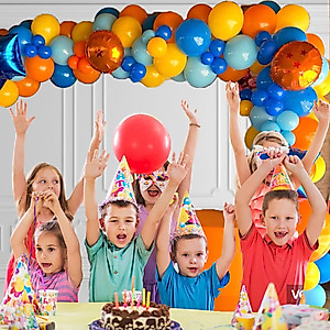 Dragon Balloons Dragon Z Party Supplies - 139 Pcs 7 Stars Balls Birthday Balloon Garland Arch Kit, Dragon Z Ball Latex Balloon Arch For Video Game Cartoon Ball Birthday Party Decorations (blue)