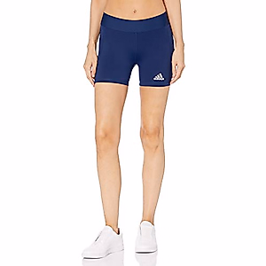 adidas Women's Alphaskin Volleyball 4-Inch Short Tights Team Navy Blue/White M4